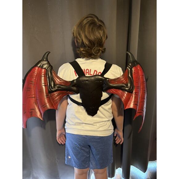 Costumes | Childrens Spiky Dragon Wing 33 Wing Span Redblack Costume ...